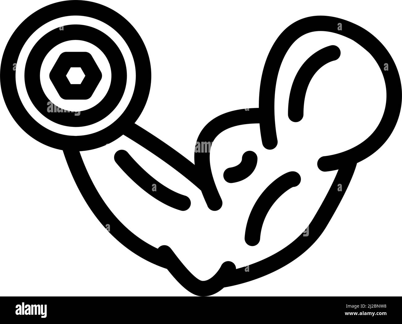 muscle of athlete line icon vector illustration Stock Vector Image ...