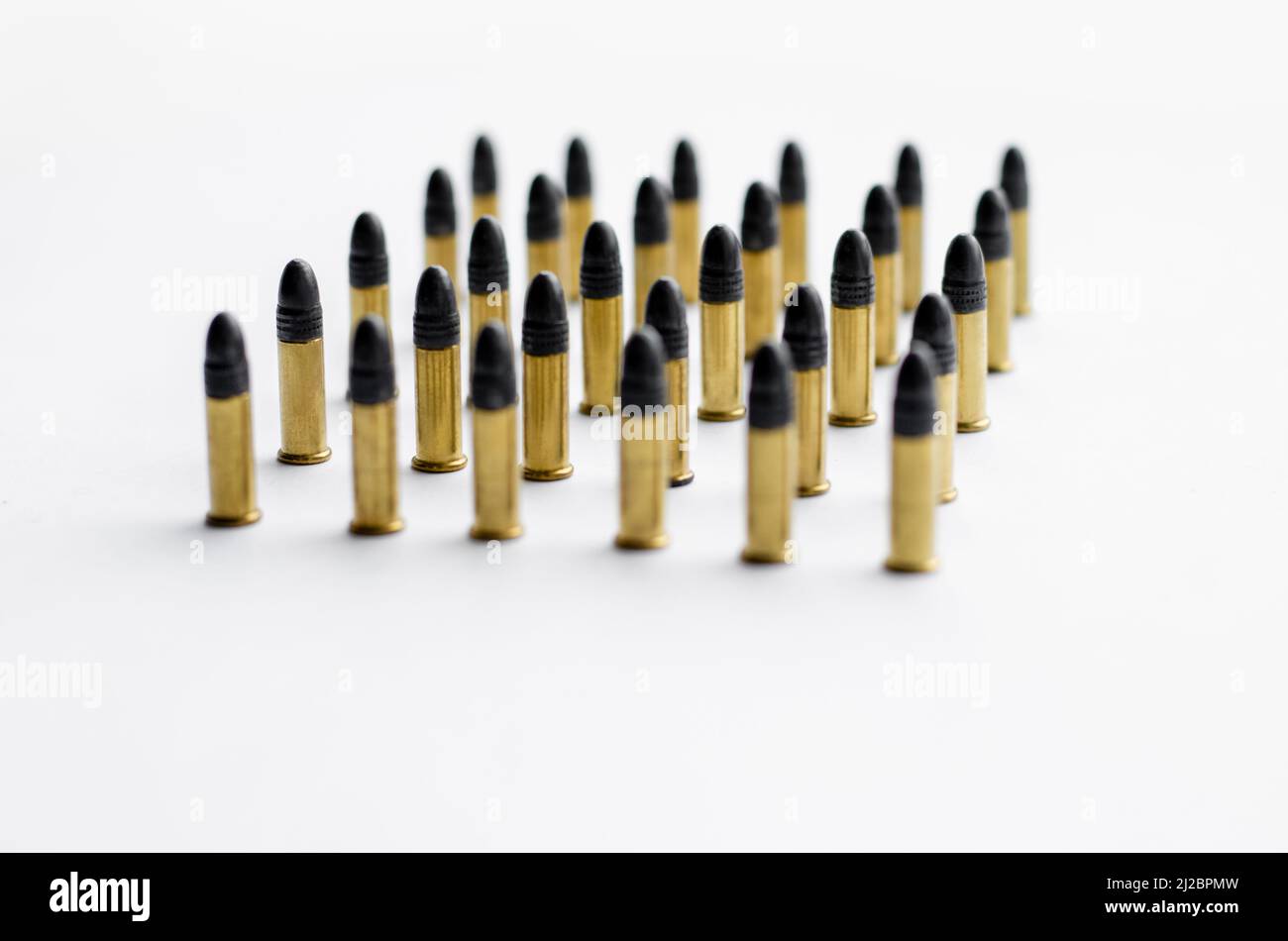 set of bullets in row on white background Stock Photo - Alamy