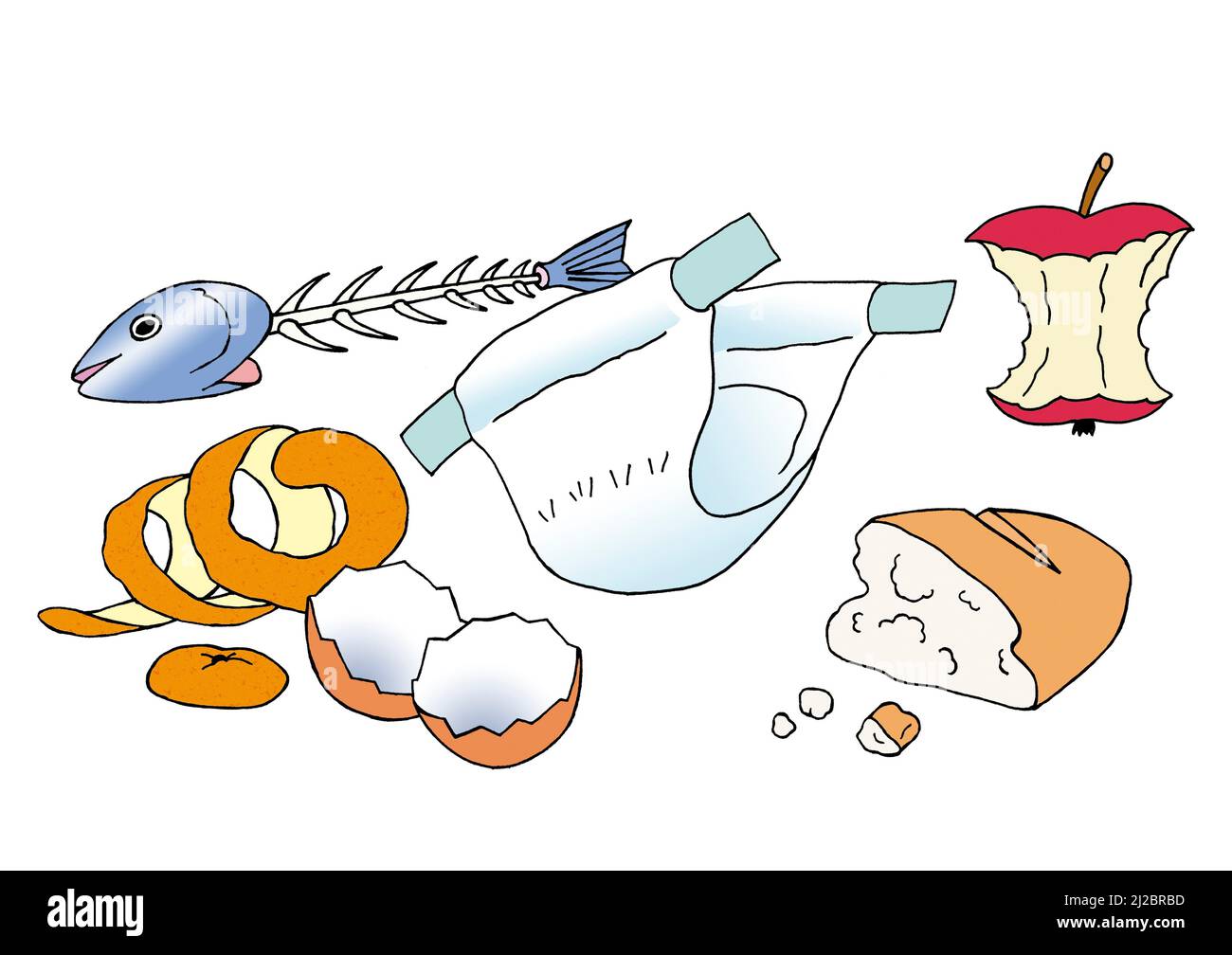 Recycling organic matter. Illustration Stock Photo - Alamy