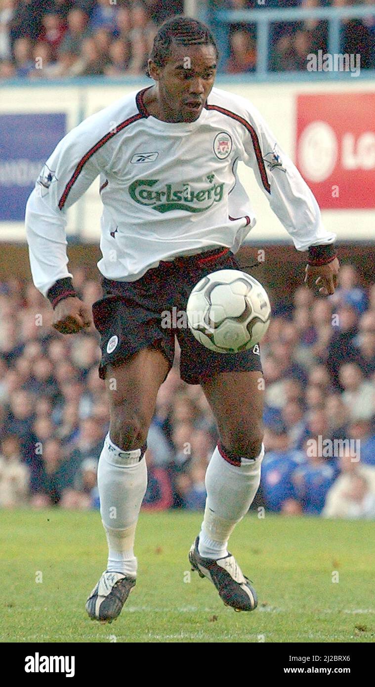 PORTSMOUTH V LIVERPOOL FLORENT SINAMA-PONGOLLE PIC MIJKE WALKER, 2003 ...