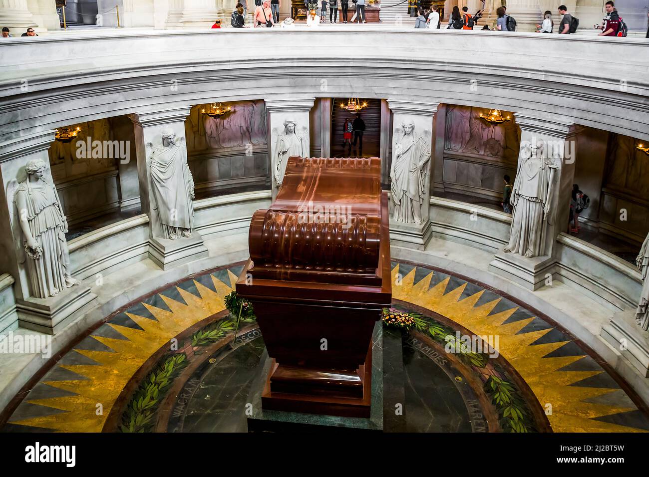 PARIS, FRANCE - MAY 12, 2015: Tomb of Napoleon Bonaparte is under the ...