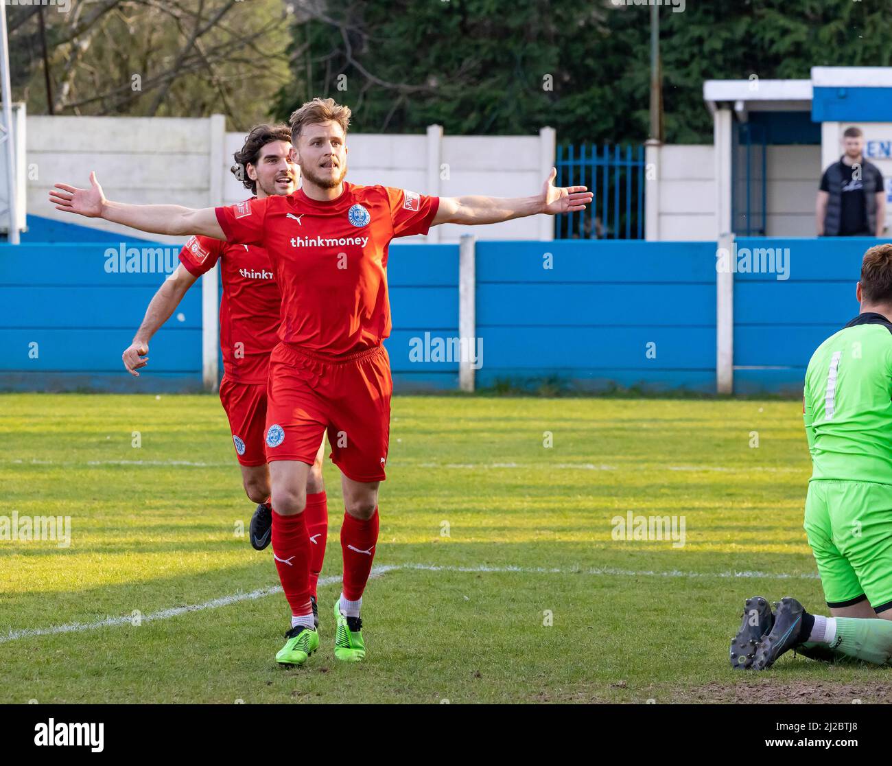 Rylands players celebrate with David Webb after scoring the winning ...