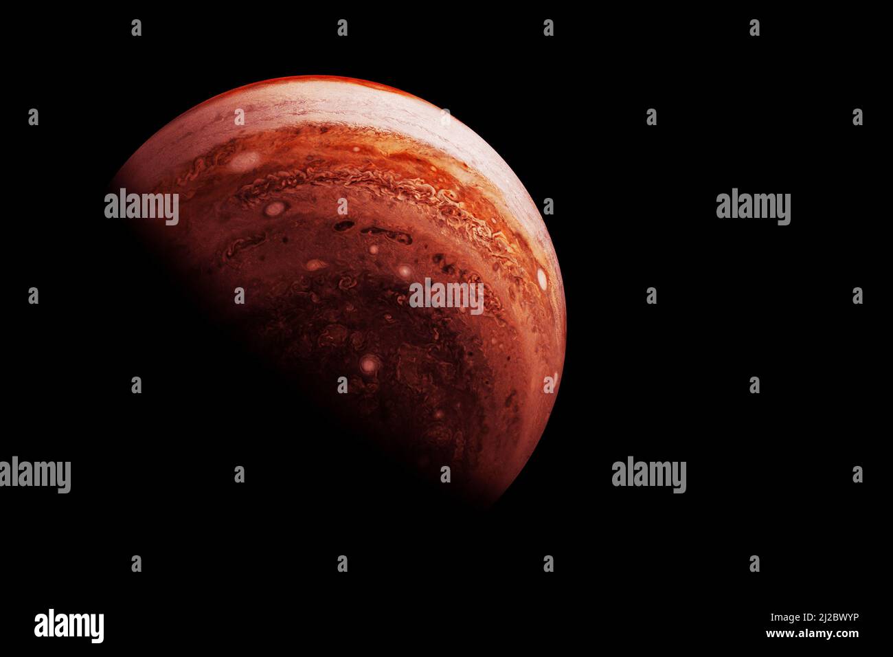 Planet Jupiter on a dark background. Elements of this image furnished ...
