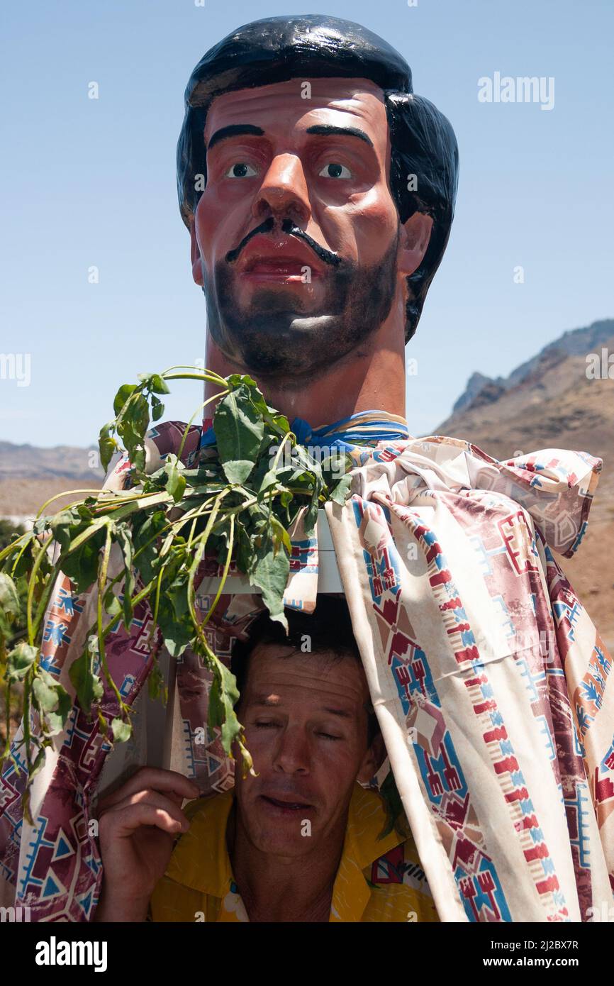 Bajada de la Rama fiesta, Agaete, Gran Canaria, Canary islands, Spain ...