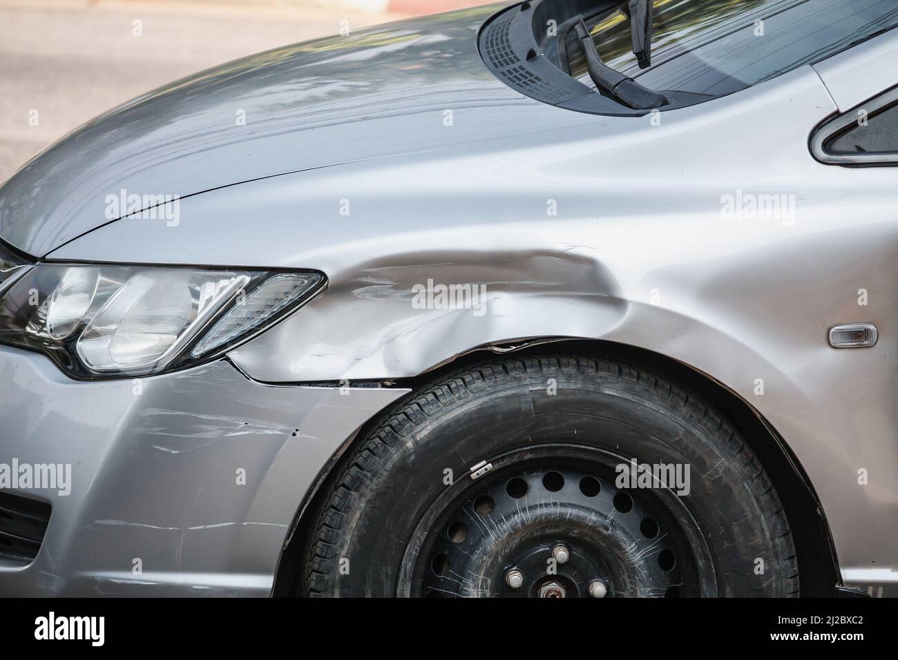 Car crash accident background Stock Photo - Alamy