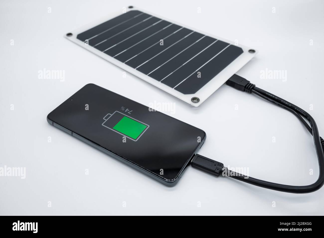 Smartphone charging with portable solar photovoltaic panel,renewable ...