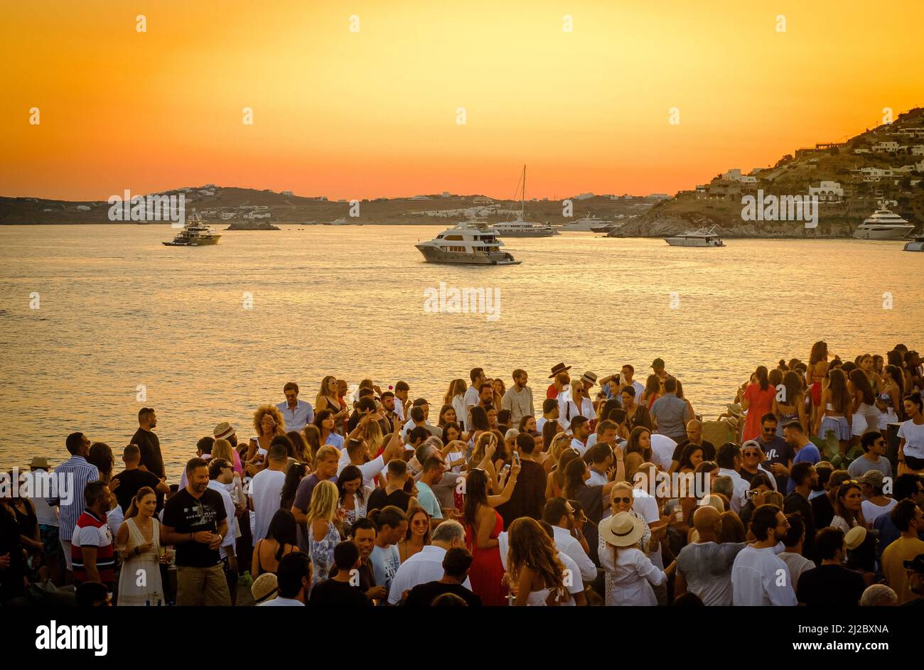 Mykonos beach party hi-res stock photography and images - Alamy