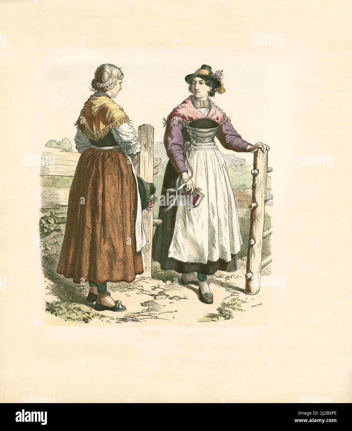 Vintage women fashion illustration hi-res stock photography and images ...