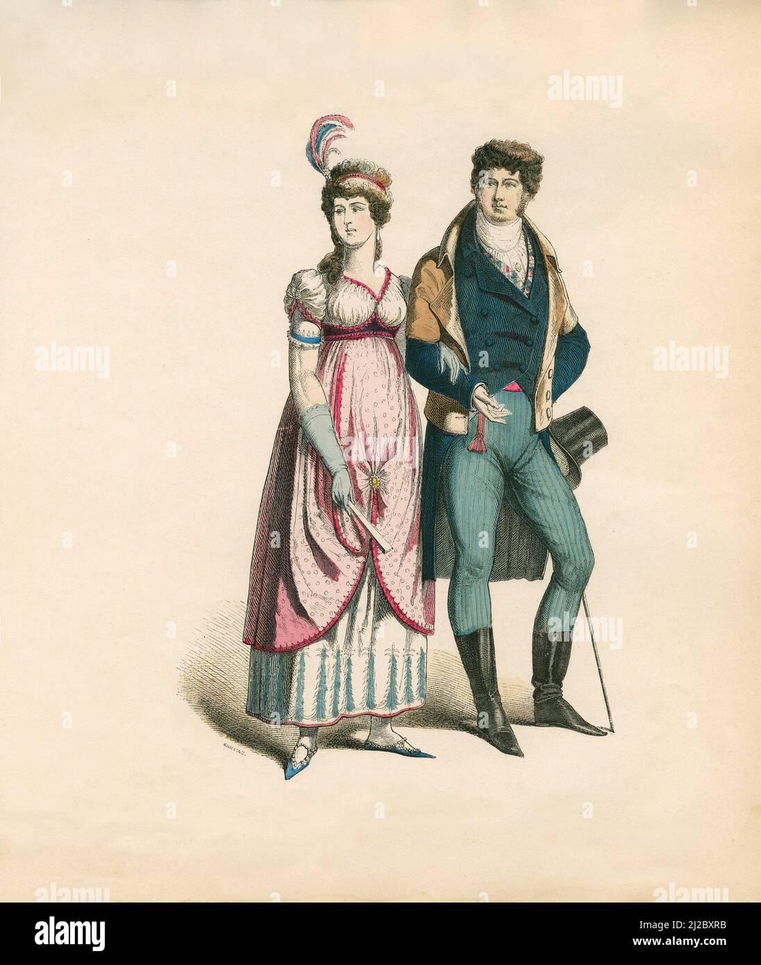 German Costumes, 1800, Illustration, The History of Costume, Braun ...