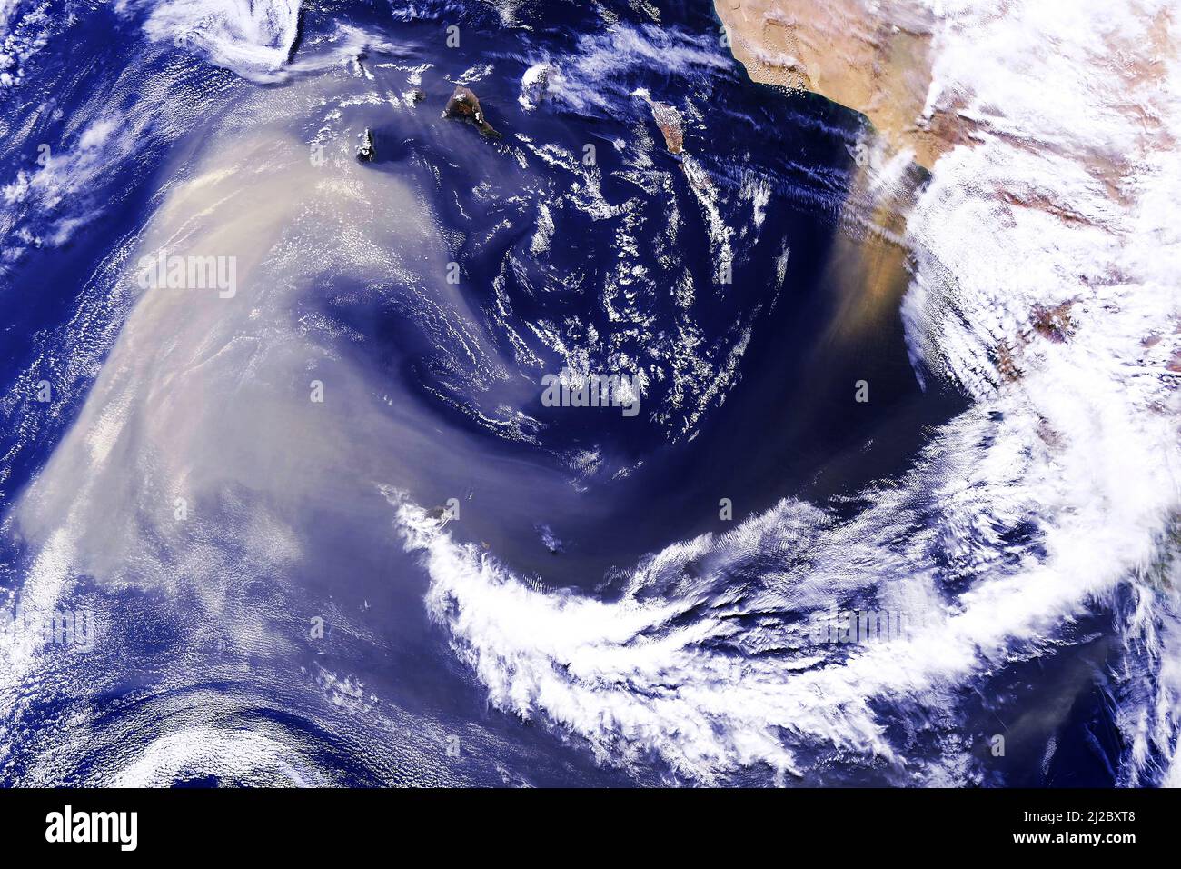 Typhoon from space. Elements of this image furnished by NASA. High ...