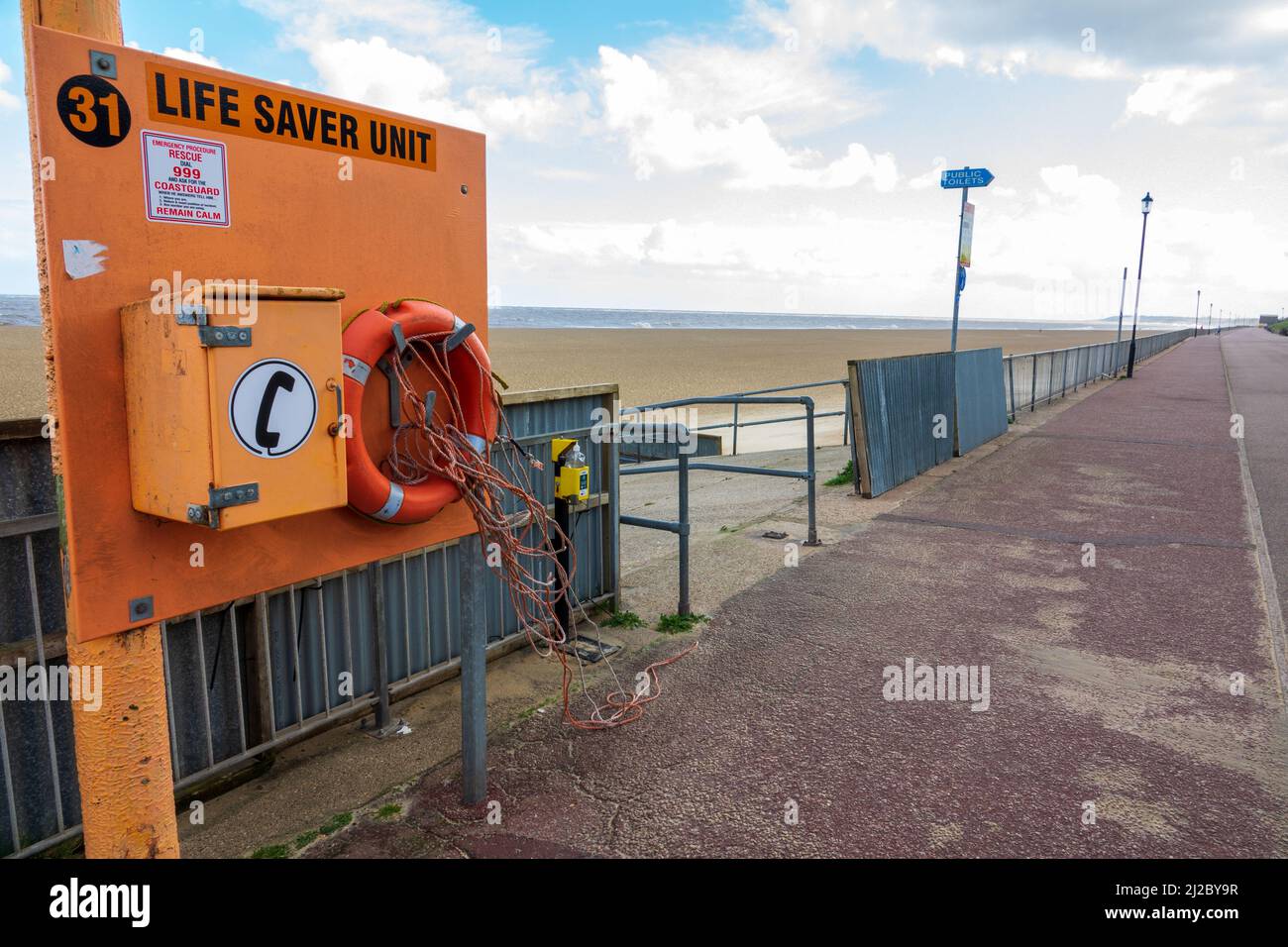 Gorleston Beach, Life saver Unit Stock Photo - Alamy