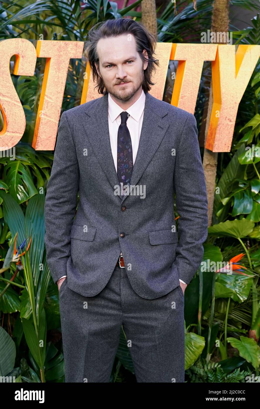 Adam Nee arriving for the UK premiere of The Lost City at Cineworld ...