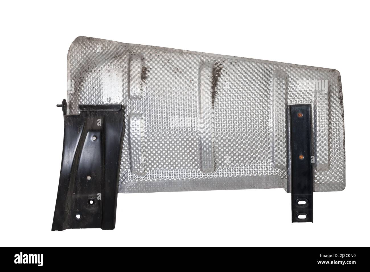 Heat shield made of aluminum to protect vehicle body parts from hot ...