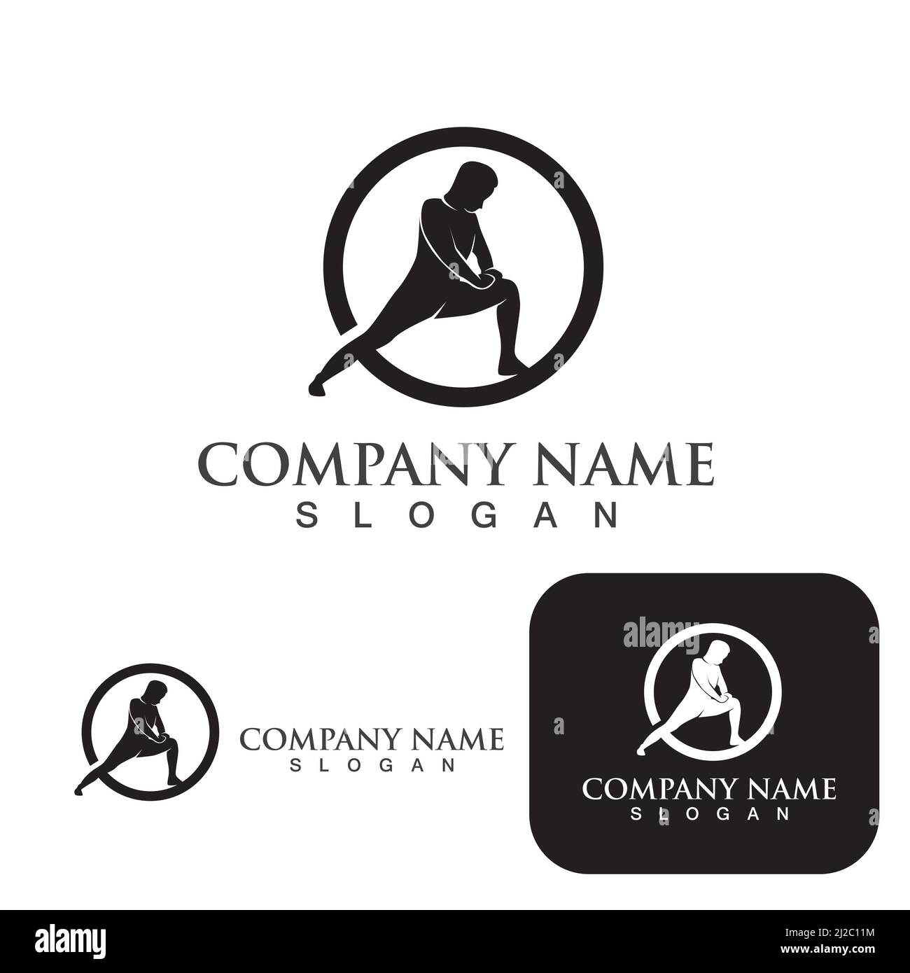 healthy exercise logo and symbol vector Stock Vector Image & Art - Alamy