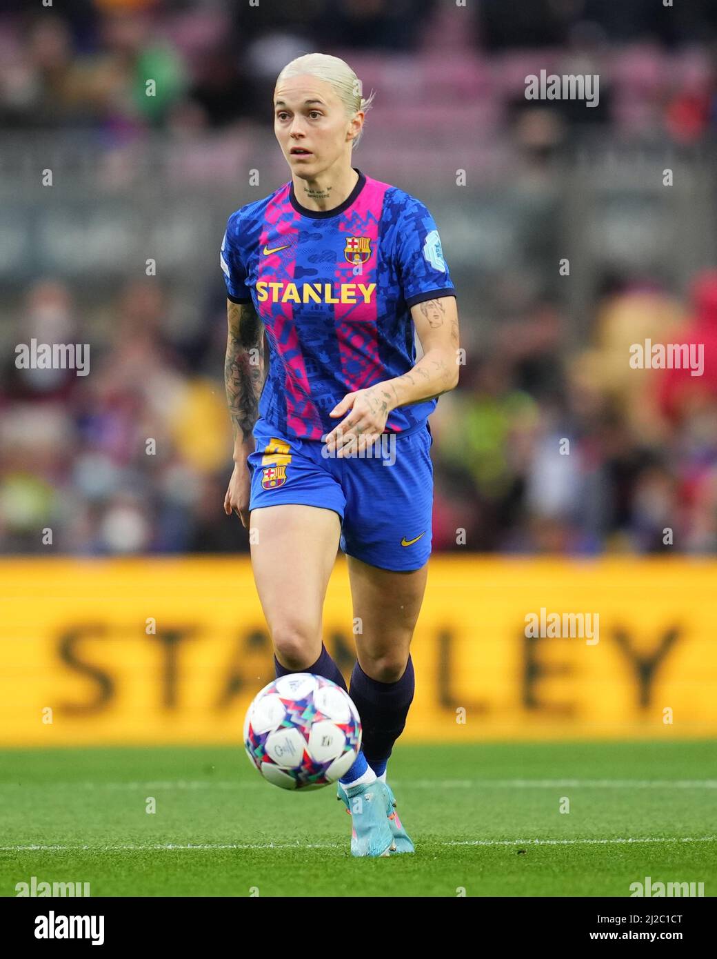 Maria Pilar Leon of FC Barcelona during the UEFA Women’s Champions ...