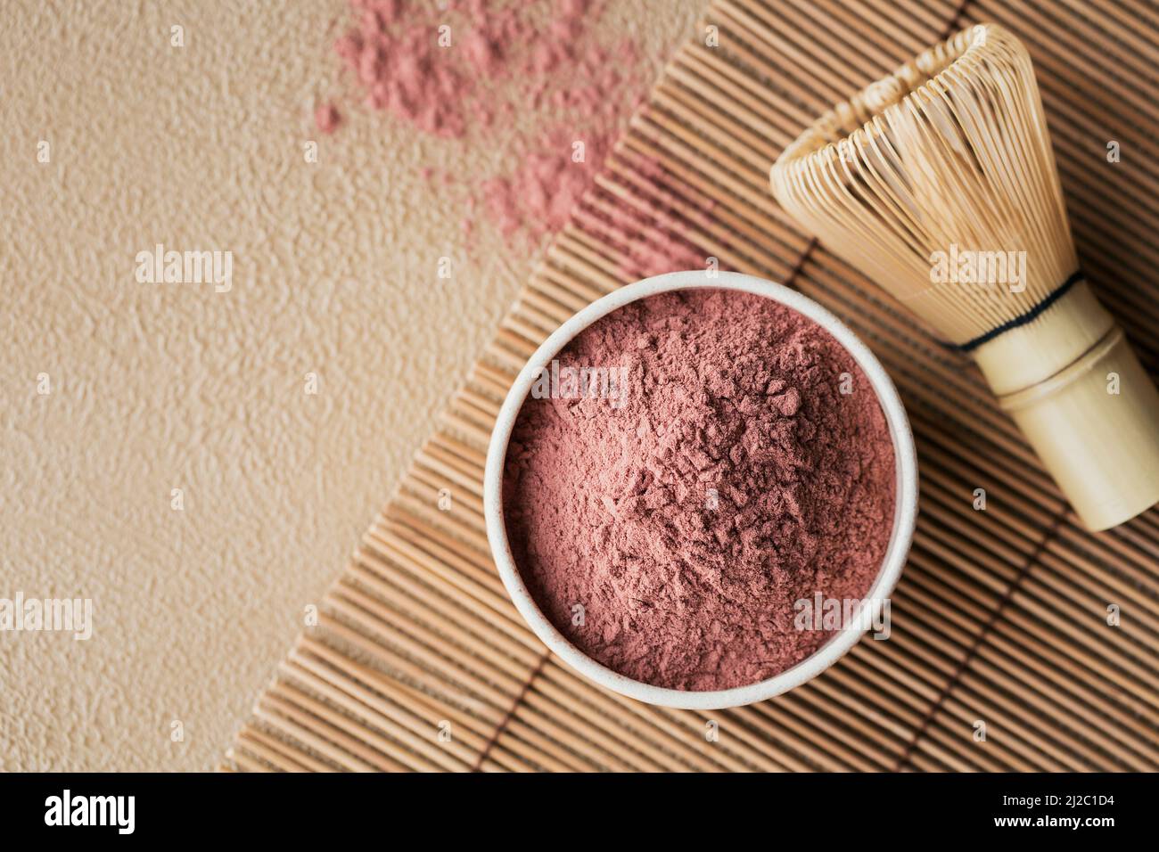 Organic Color powder tea Matcha Stock Photo - Alamy