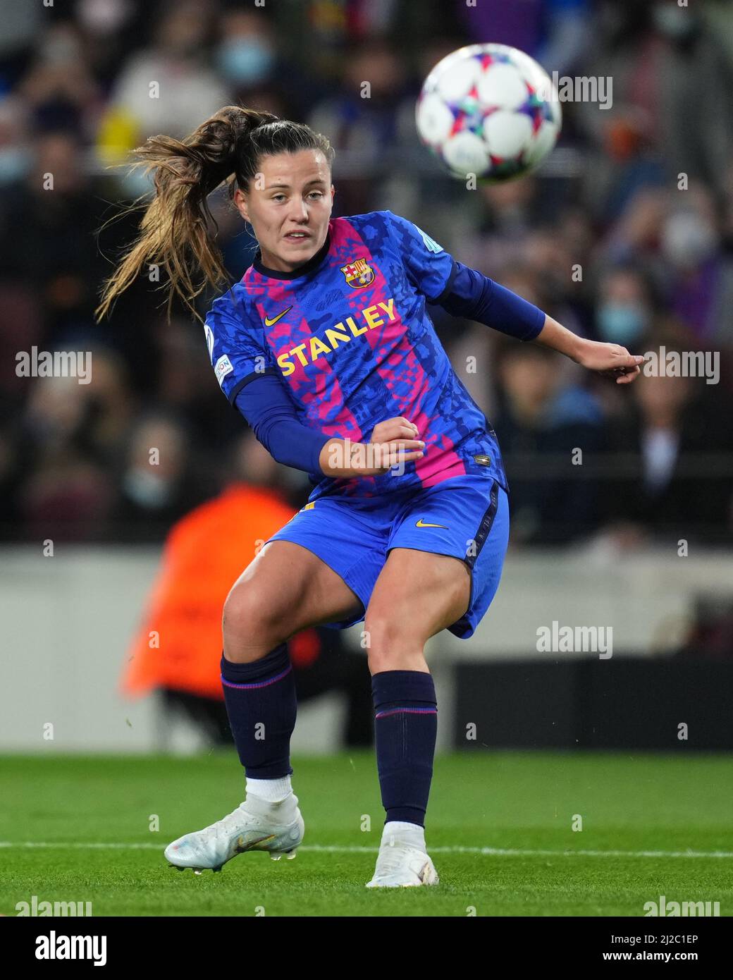 Claudia Pina of FC Barcelona scores goal during the UEFA Women’s ...
