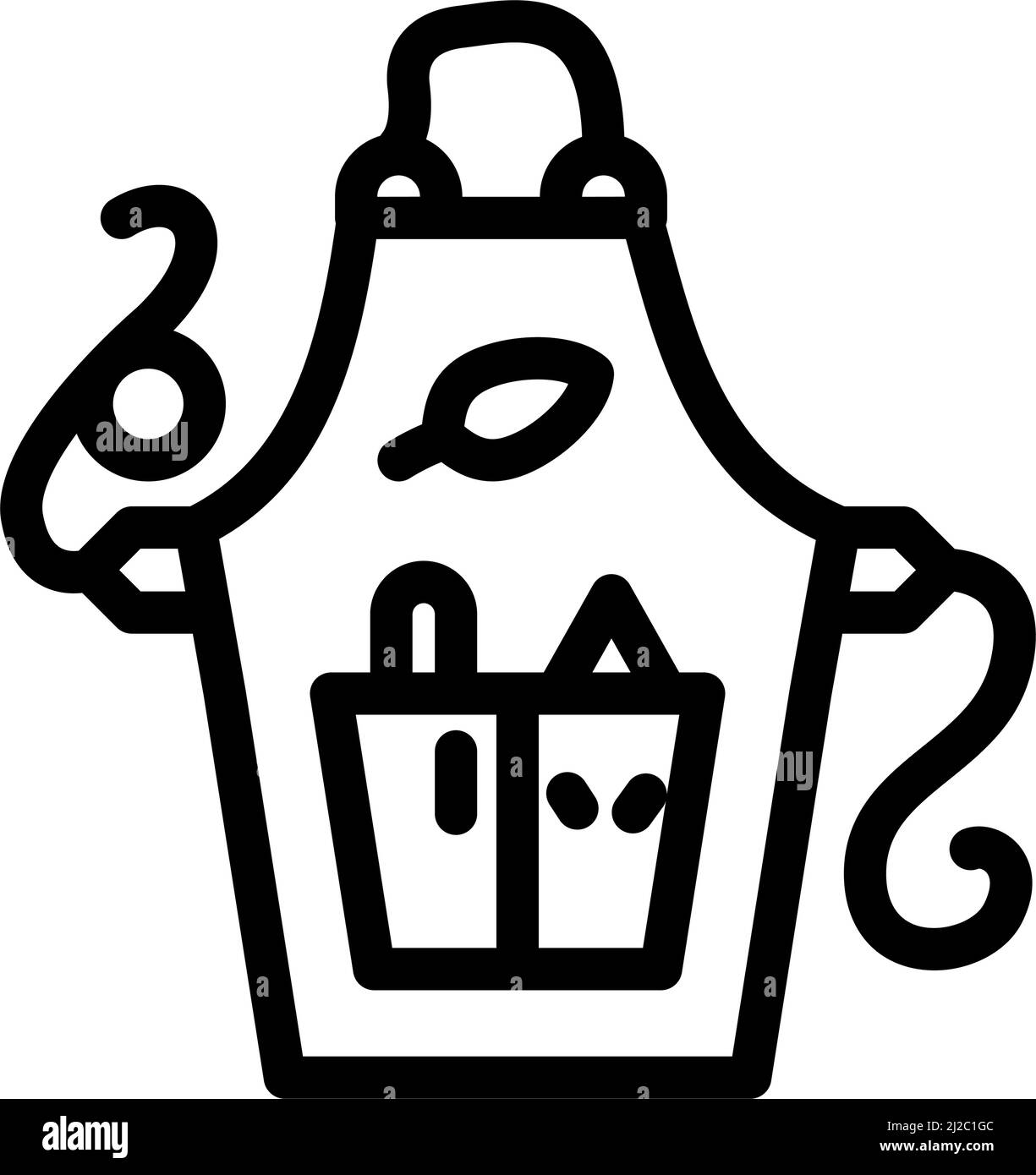 apron clothing line icon vector illustration Stock Vector Image & Art ...