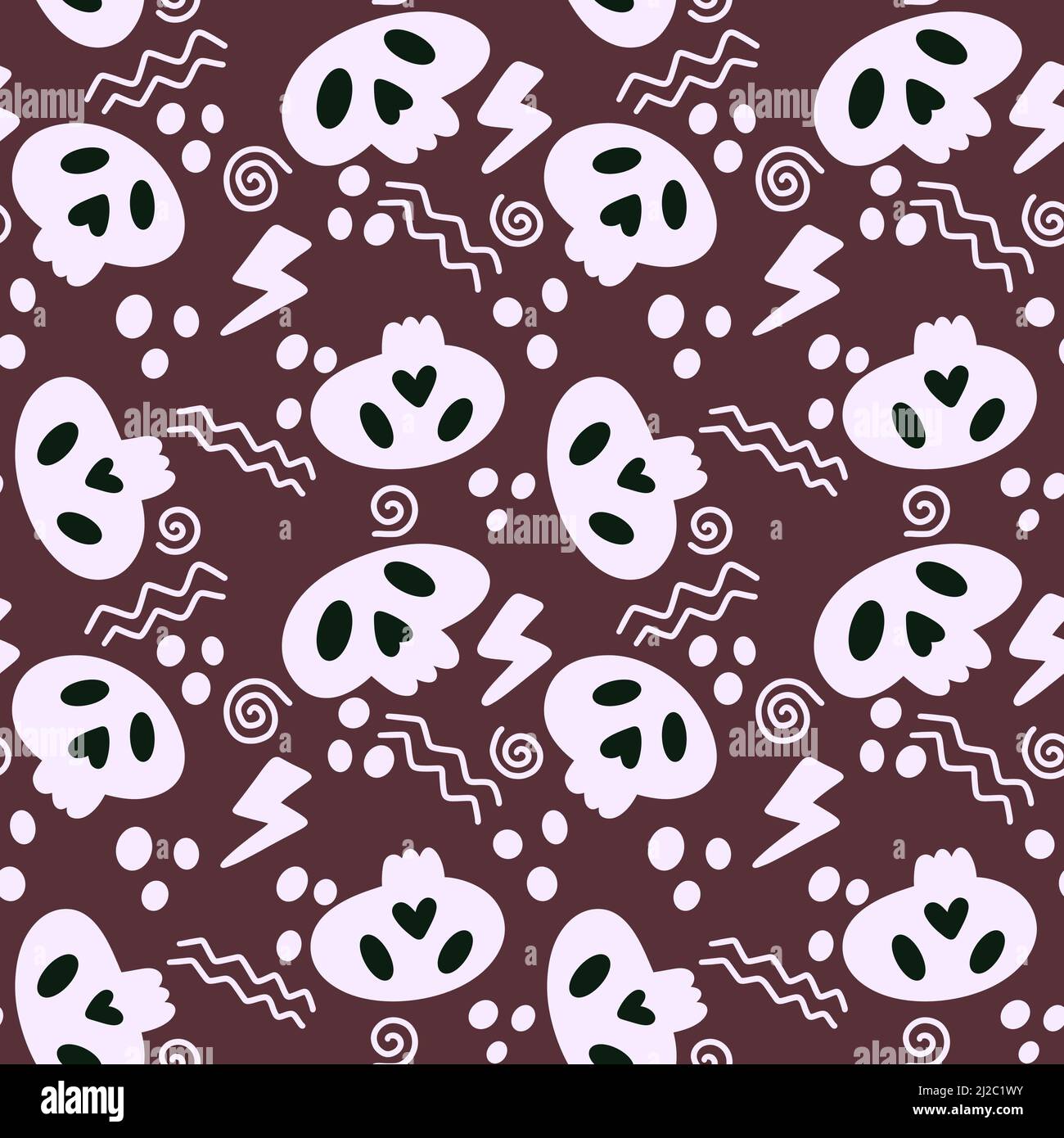 Halloween seamless scull pattern for fabrics and textiles and packaging ...