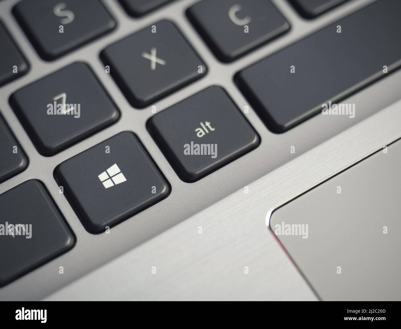 Galati, Romania - March 31, 2022: Windows Key on a new Dell Latitude ...