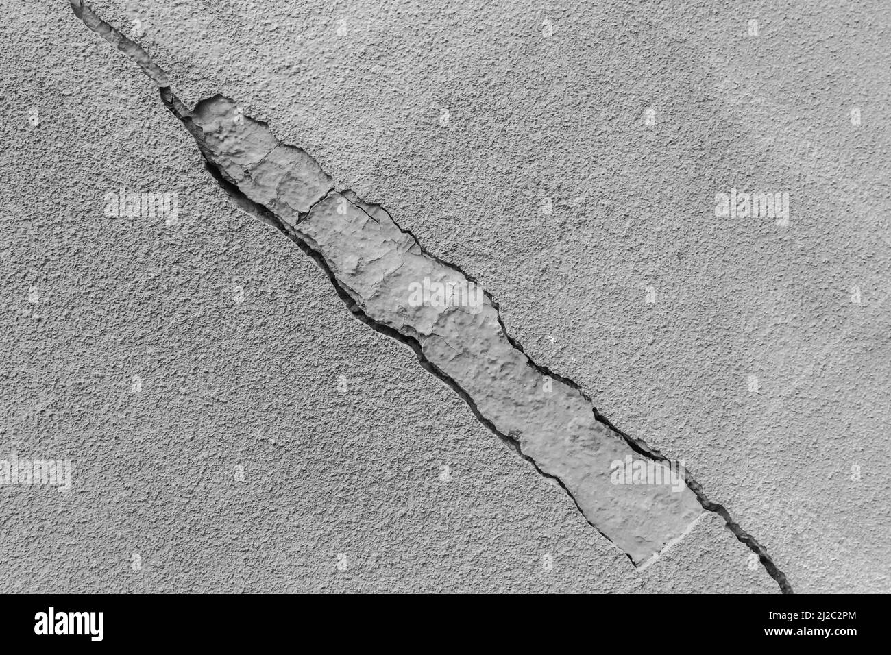 Old crack broken gray concrete wall damage background grey cracked ...