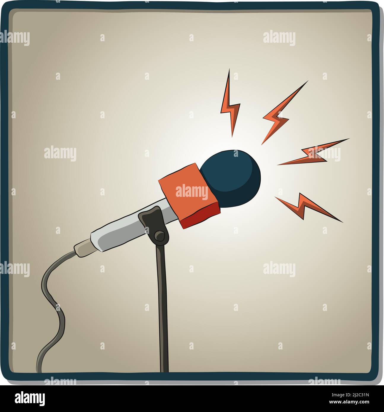 Vector illustration of a microphone Stock Vector Image & Art - Alamy