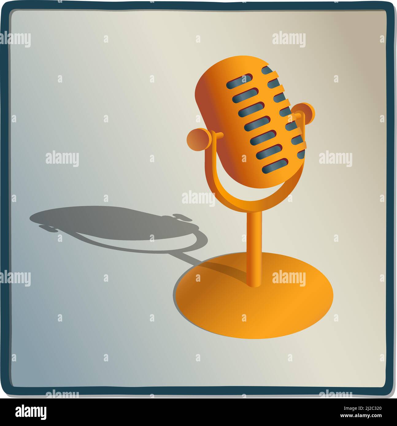 Vector illustration of a microphone Stock Vector Image & Art - Alamy