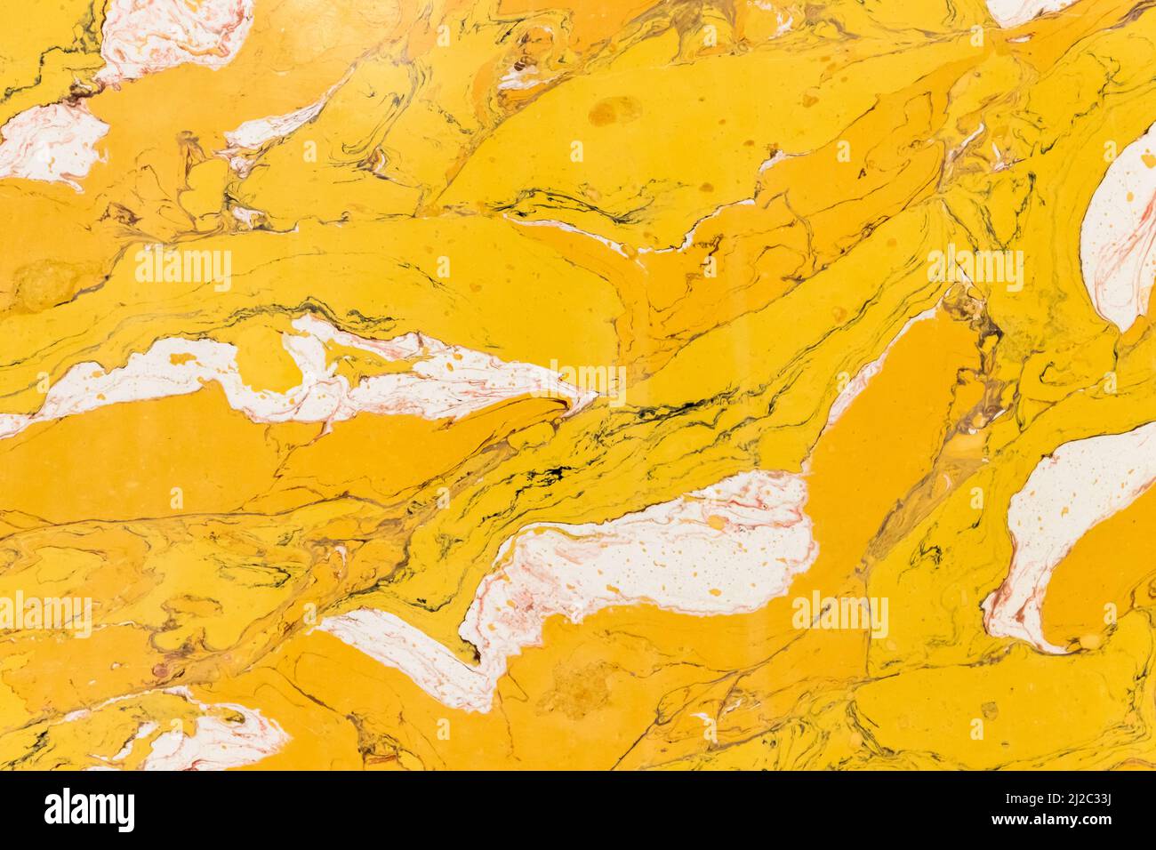 Yellow white artificial marble pattern, close up background photo ...