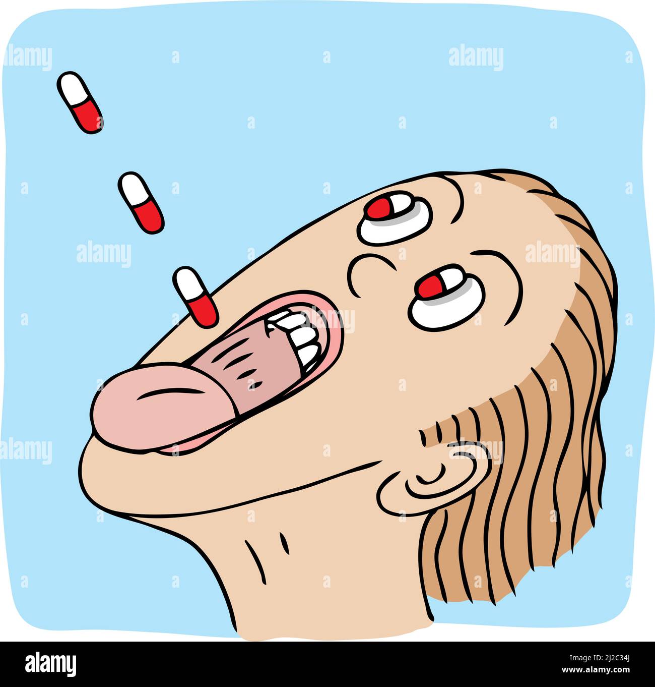 Swallow pills, vector illustration design Stock Vector Image & Art - Alamy