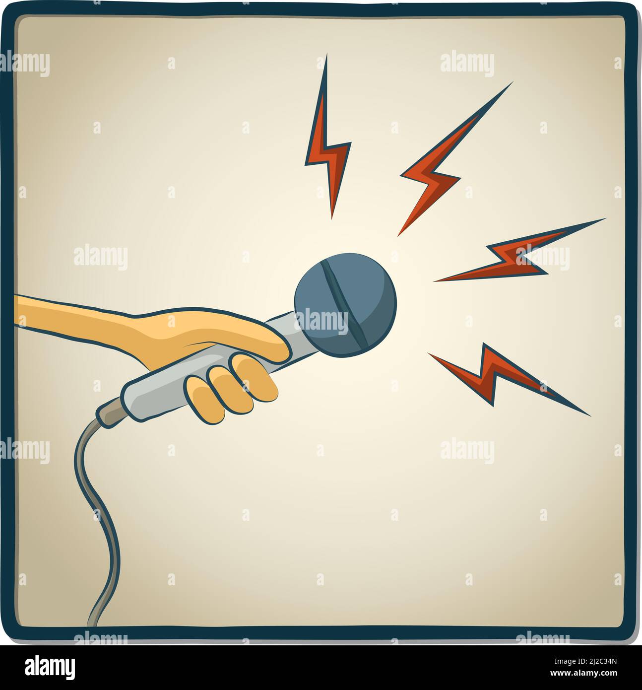 Vector illustration of a microphone Stock Vector Image & Art - Alamy