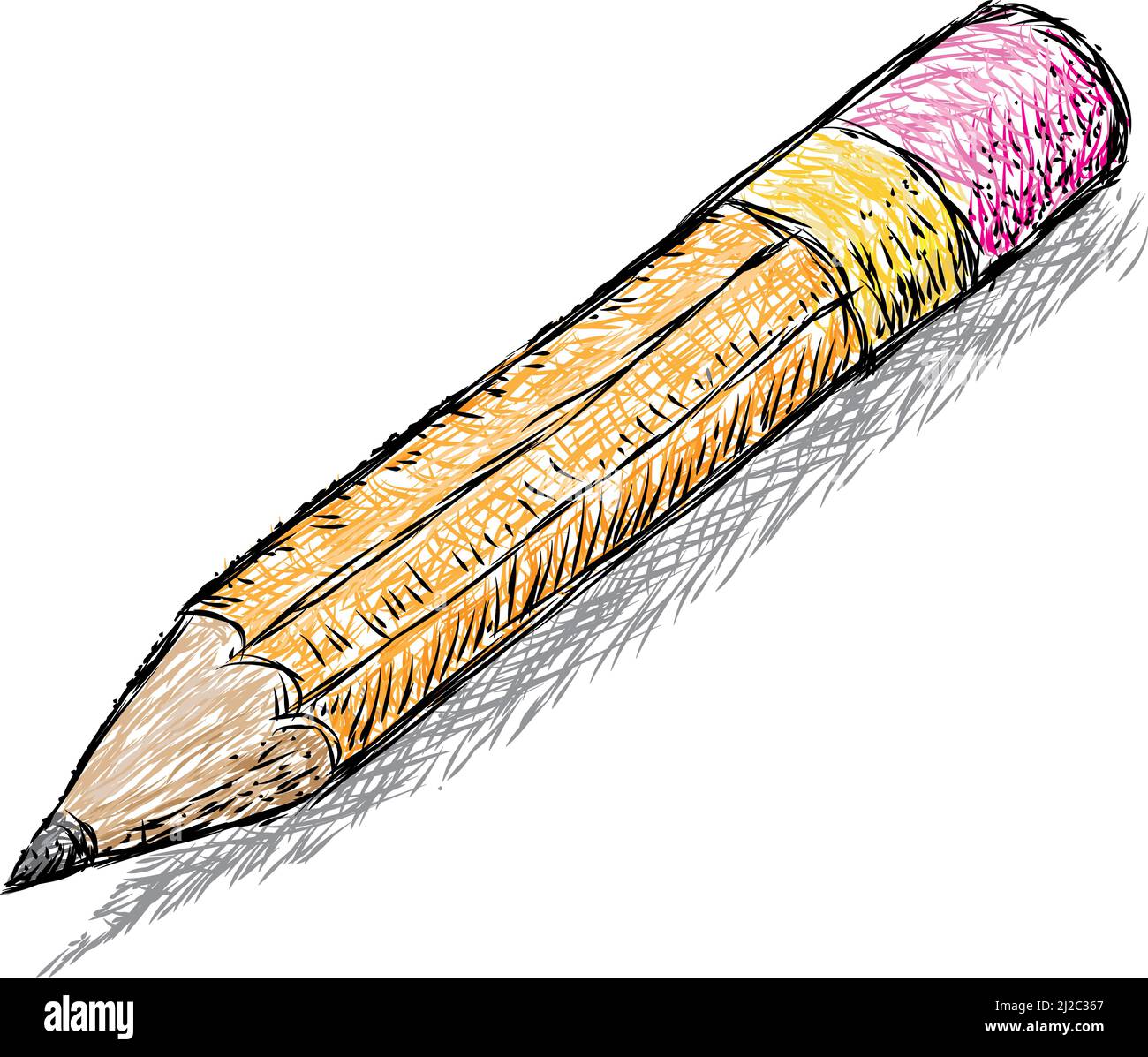 Pencil sketch, vector drawing illustration Stock Vector Image & Art - Alamy