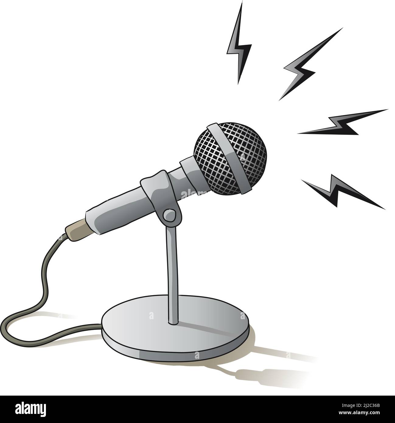 Vector illustration of a microphone Stock Vector Image & Art - Alamy