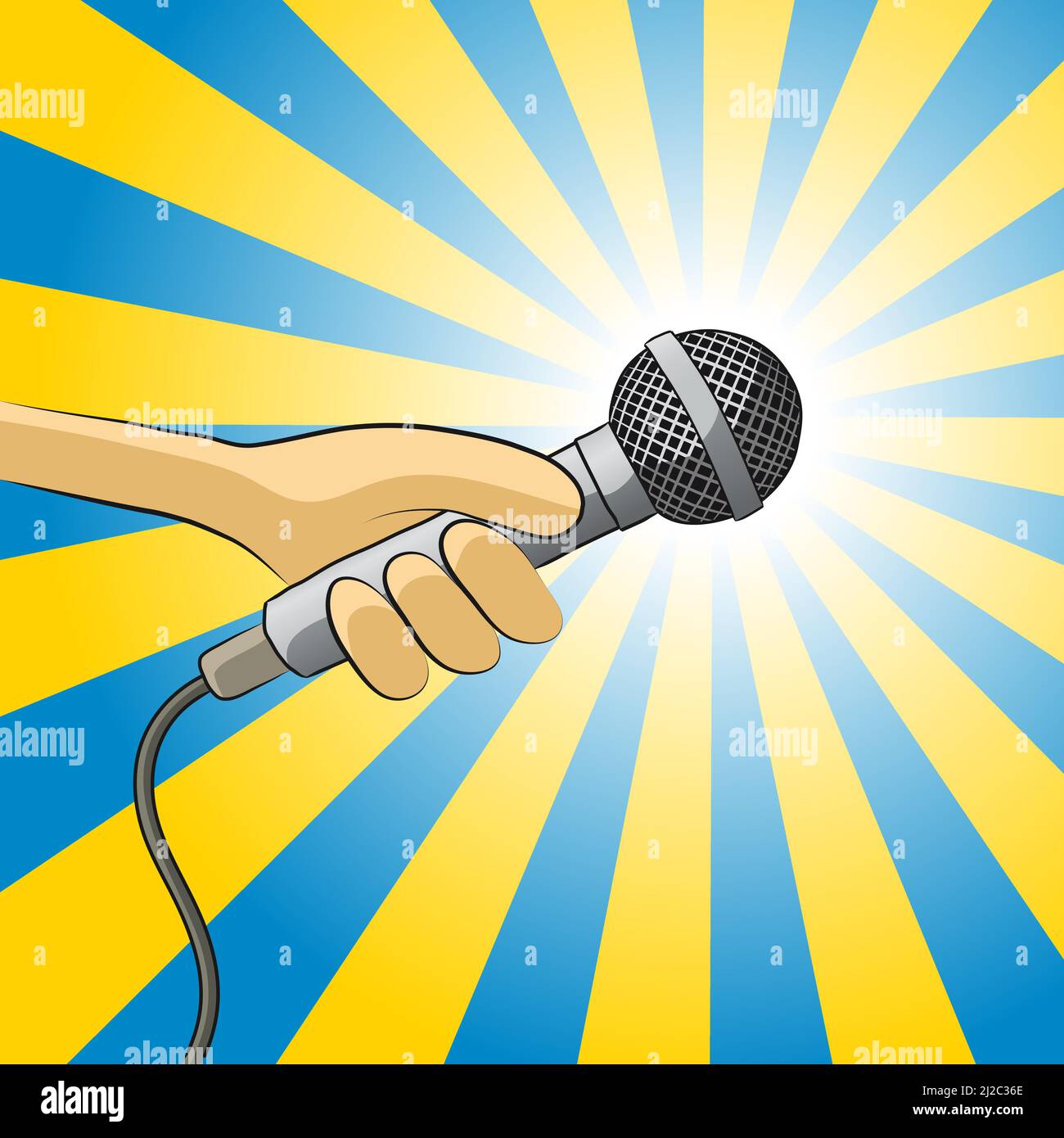 Vector illustration of a microphone Stock Vector Image & Art - Alamy
