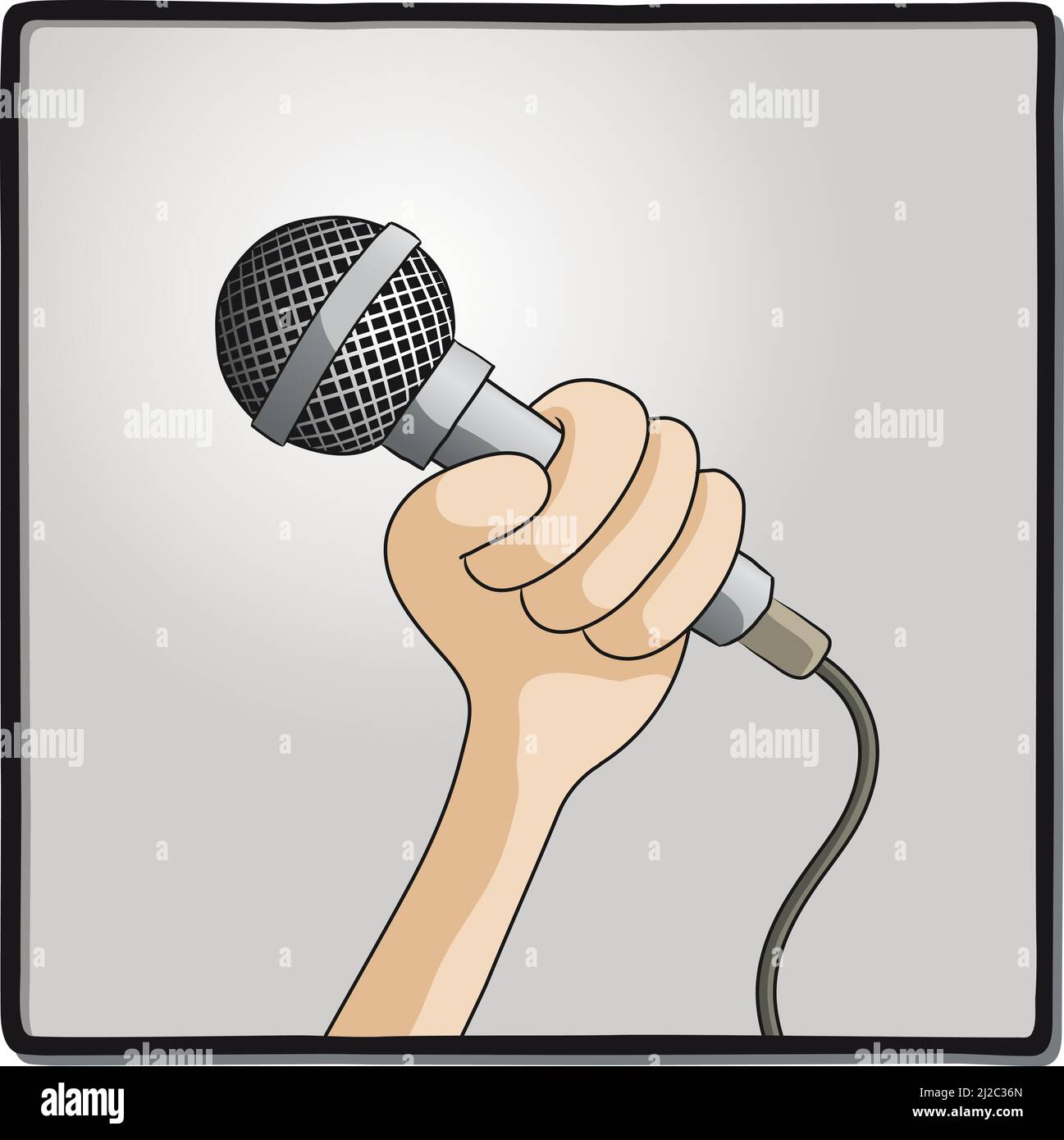Vector illustration of a microphone Stock Vector Image & Art - Alamy