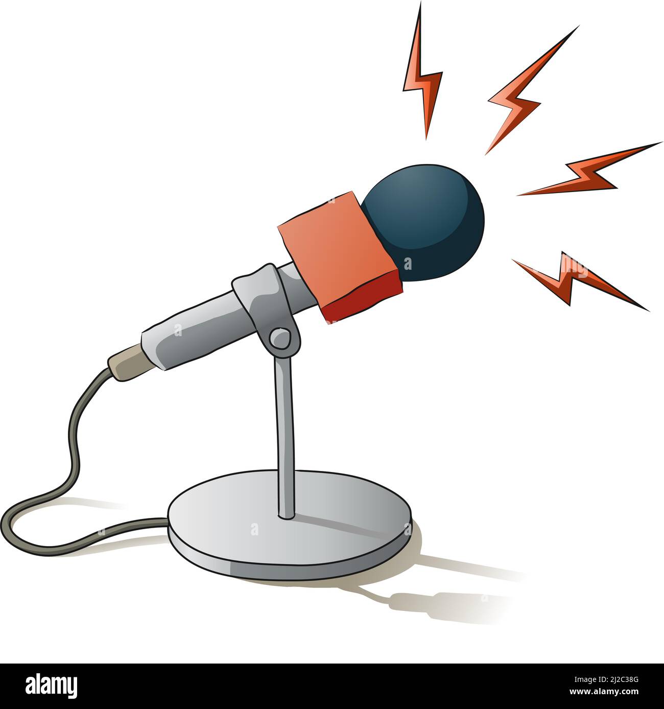 Vector illustration of a microphone Stock Vector Image & Art - Alamy