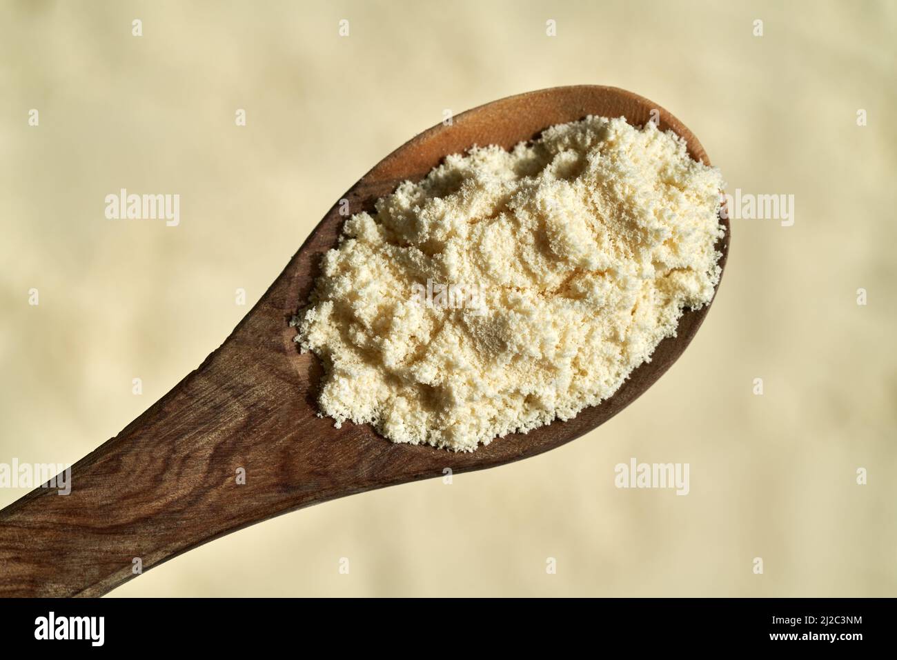 Whey protein powder on a spoon - healthy nutritional supplement Stock ...