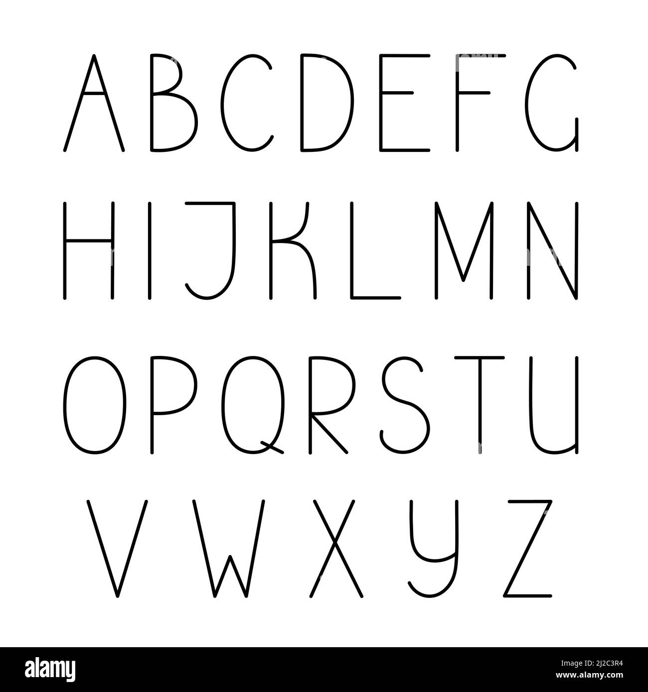 Cute Handwriting Alphabet