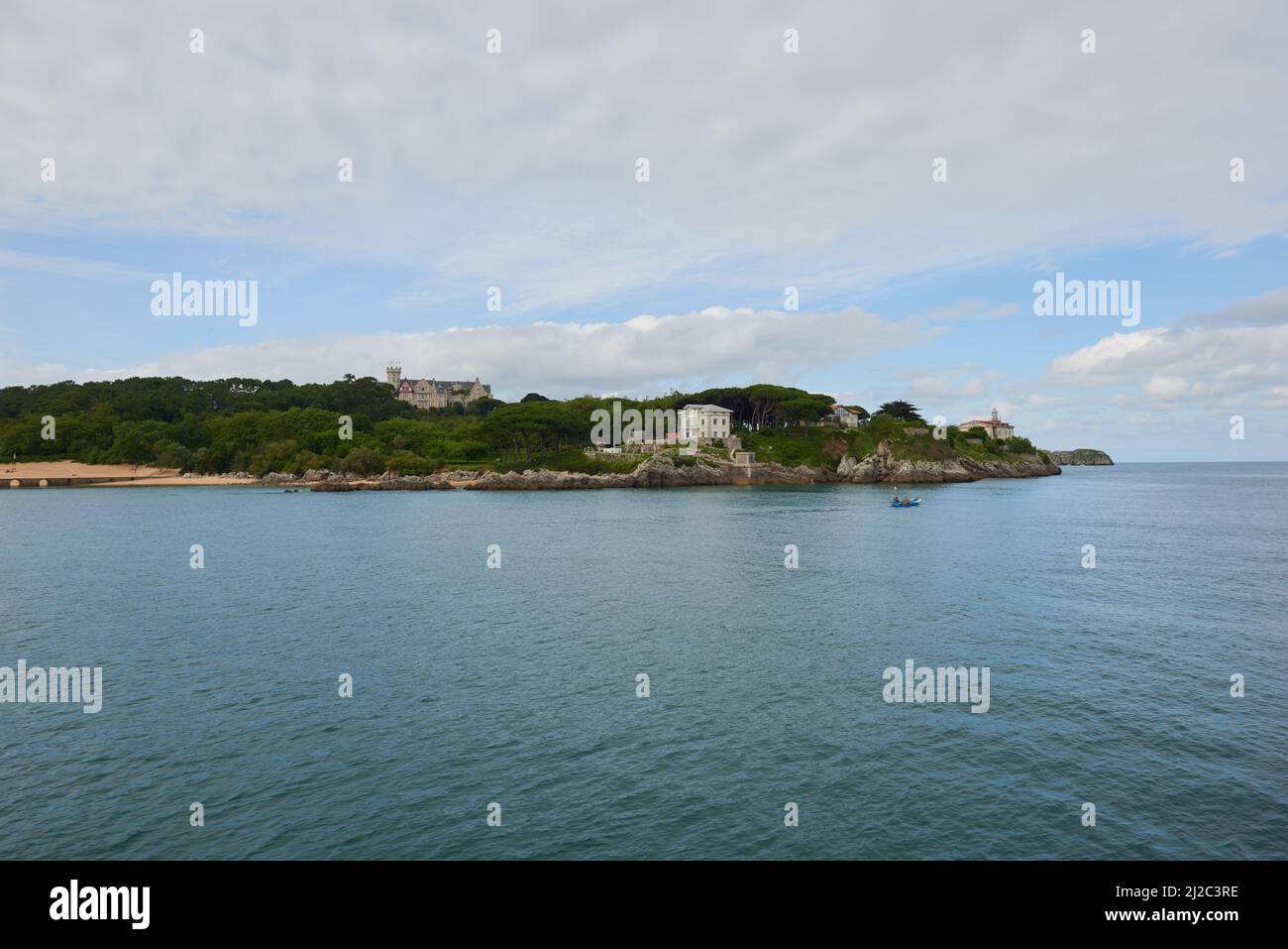 A fantastic view of the bay of Santander as seen from the sea Stock ...