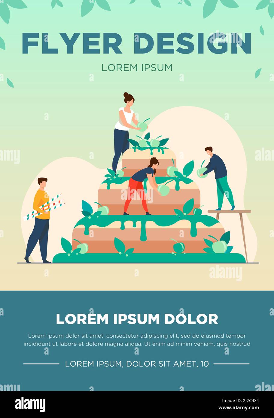 Pie cherry chocolate glaze Stock Vector Images - Alamy