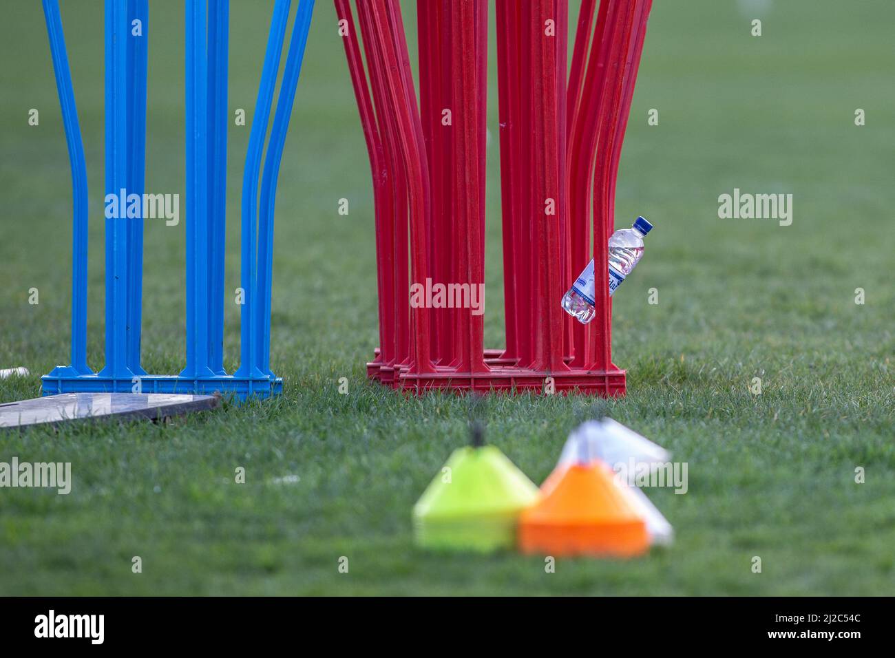 Football / soccer training ground and equipment Stock Photo - Alamy