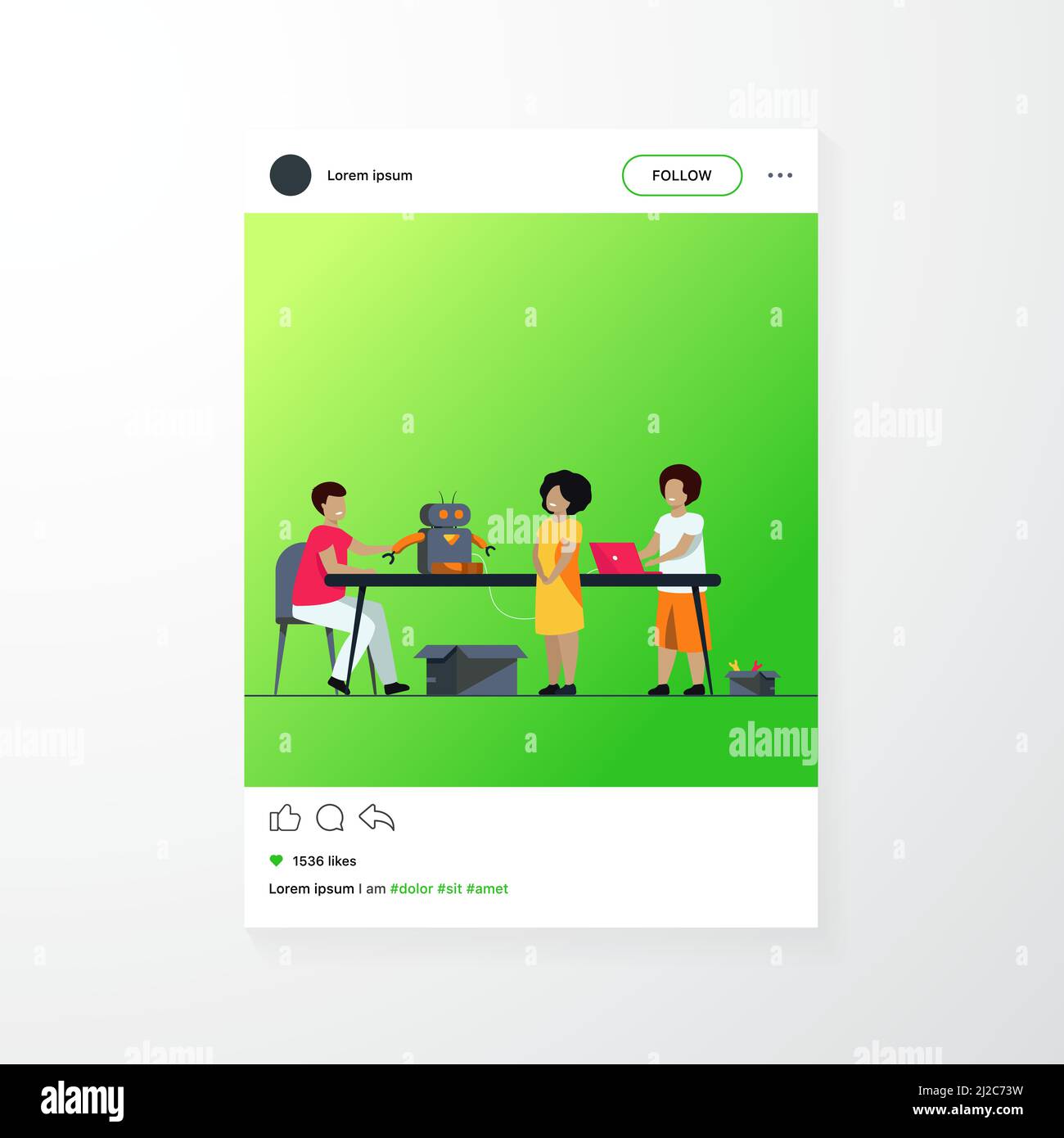 Cartoon school project presentation hi-res stock photography and images ...