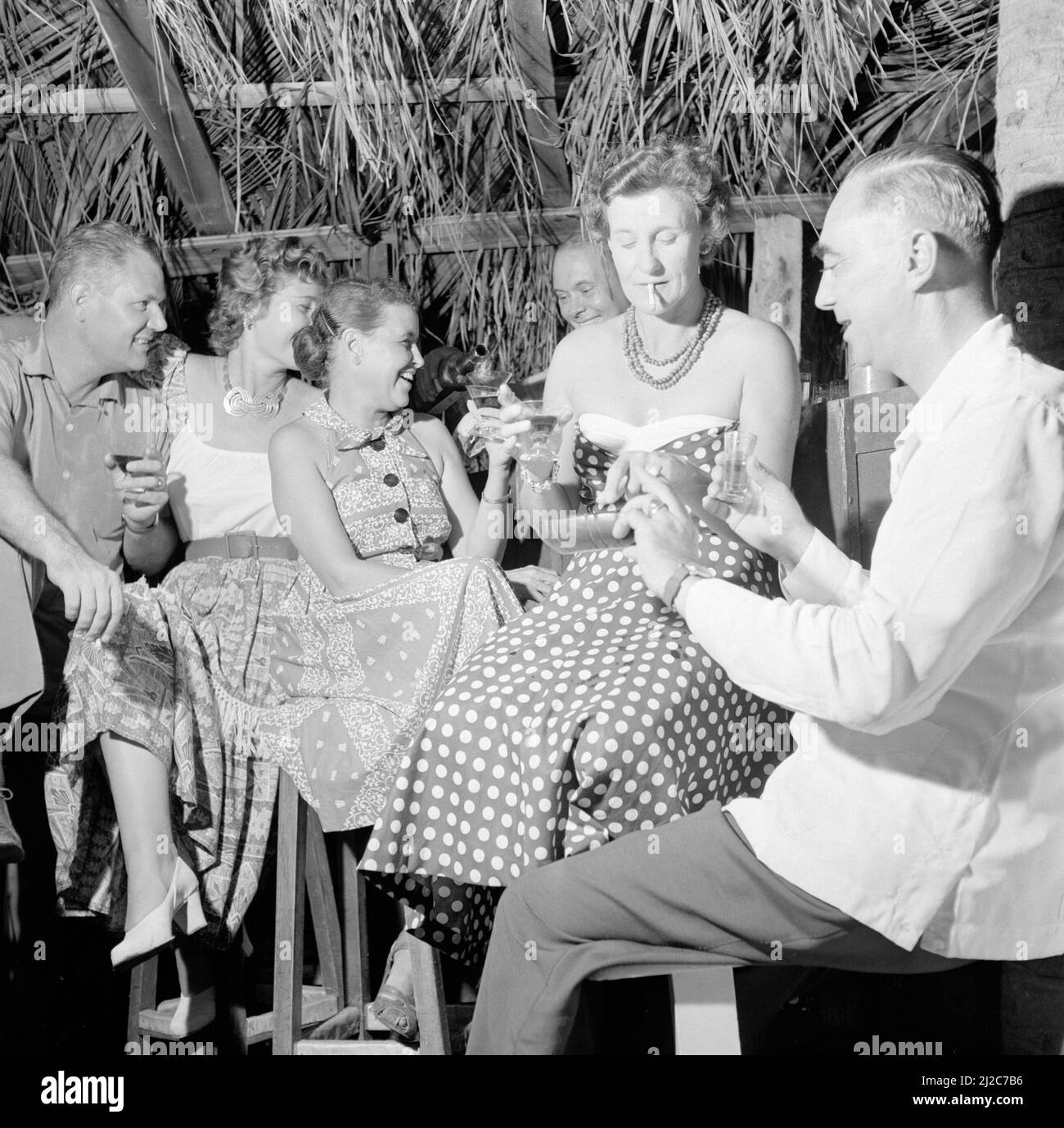 Vintage 1950s dinner party hi-res stock photography and images - Alamy
