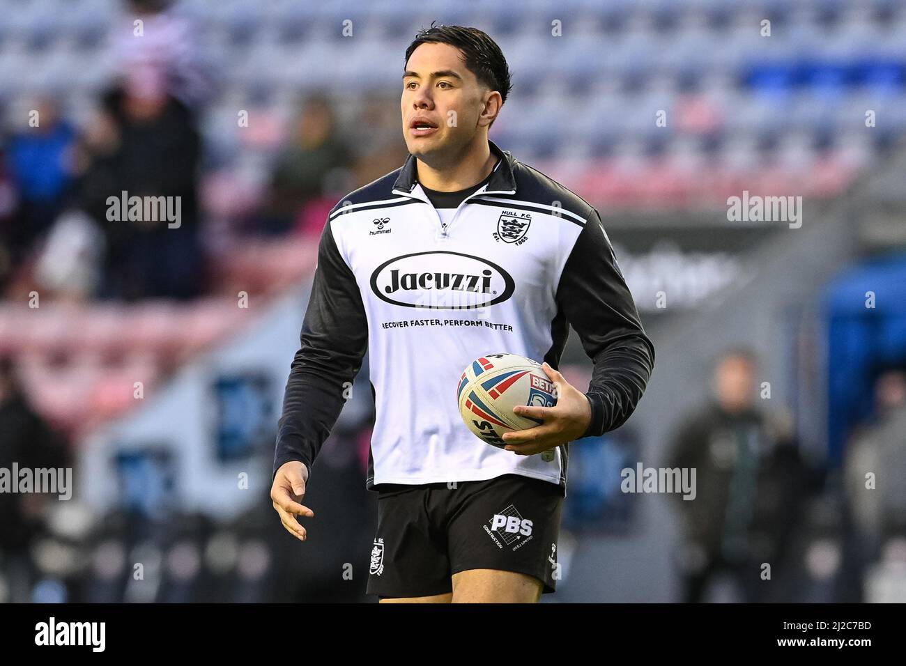 Andre Savelio #11 of Hull FC during pre-game warm up Stock Photo - Alamy