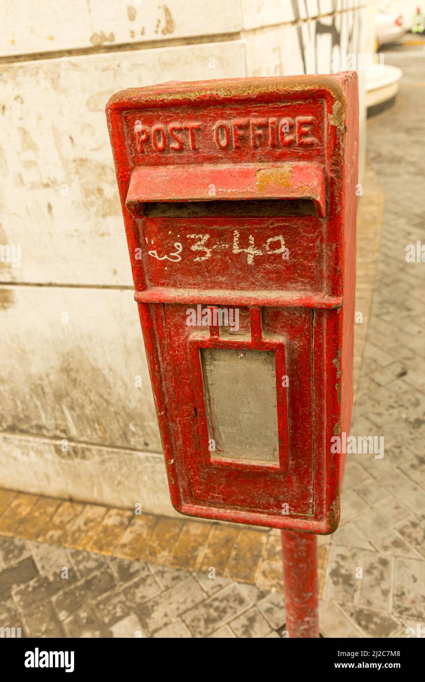A vertical shot of an old post box Stock Photo - Alamy
