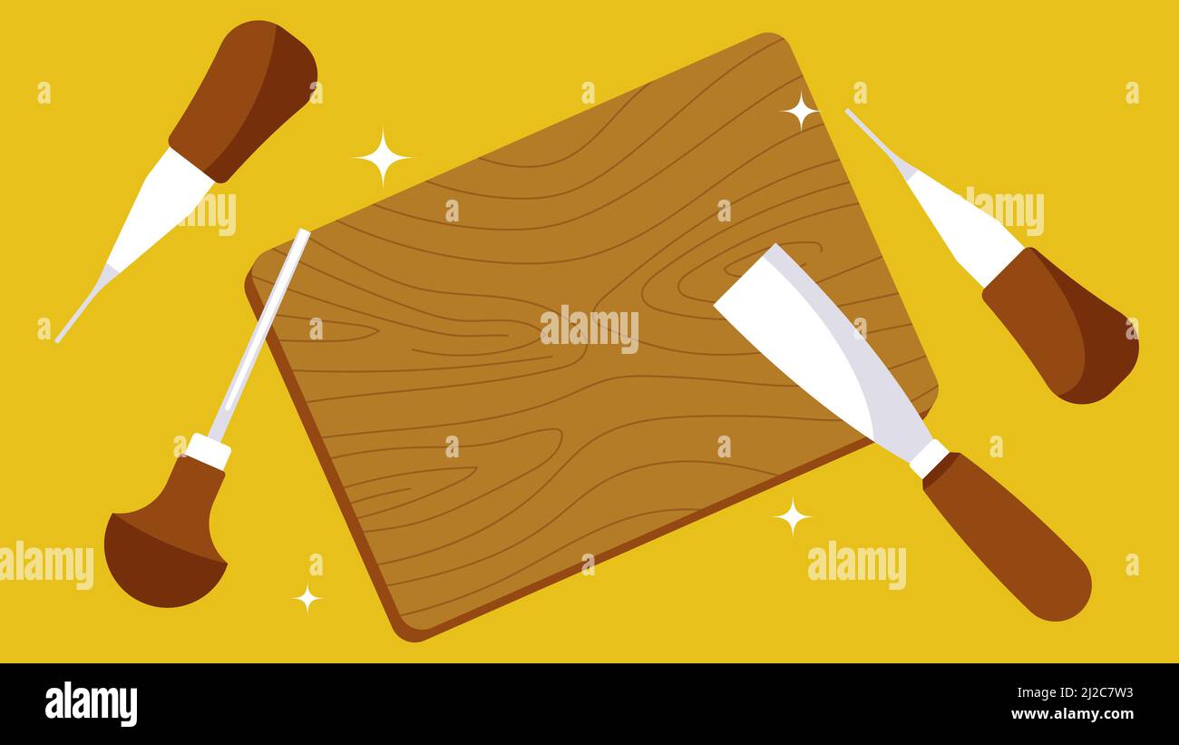 Wood Carving Tools Clipart