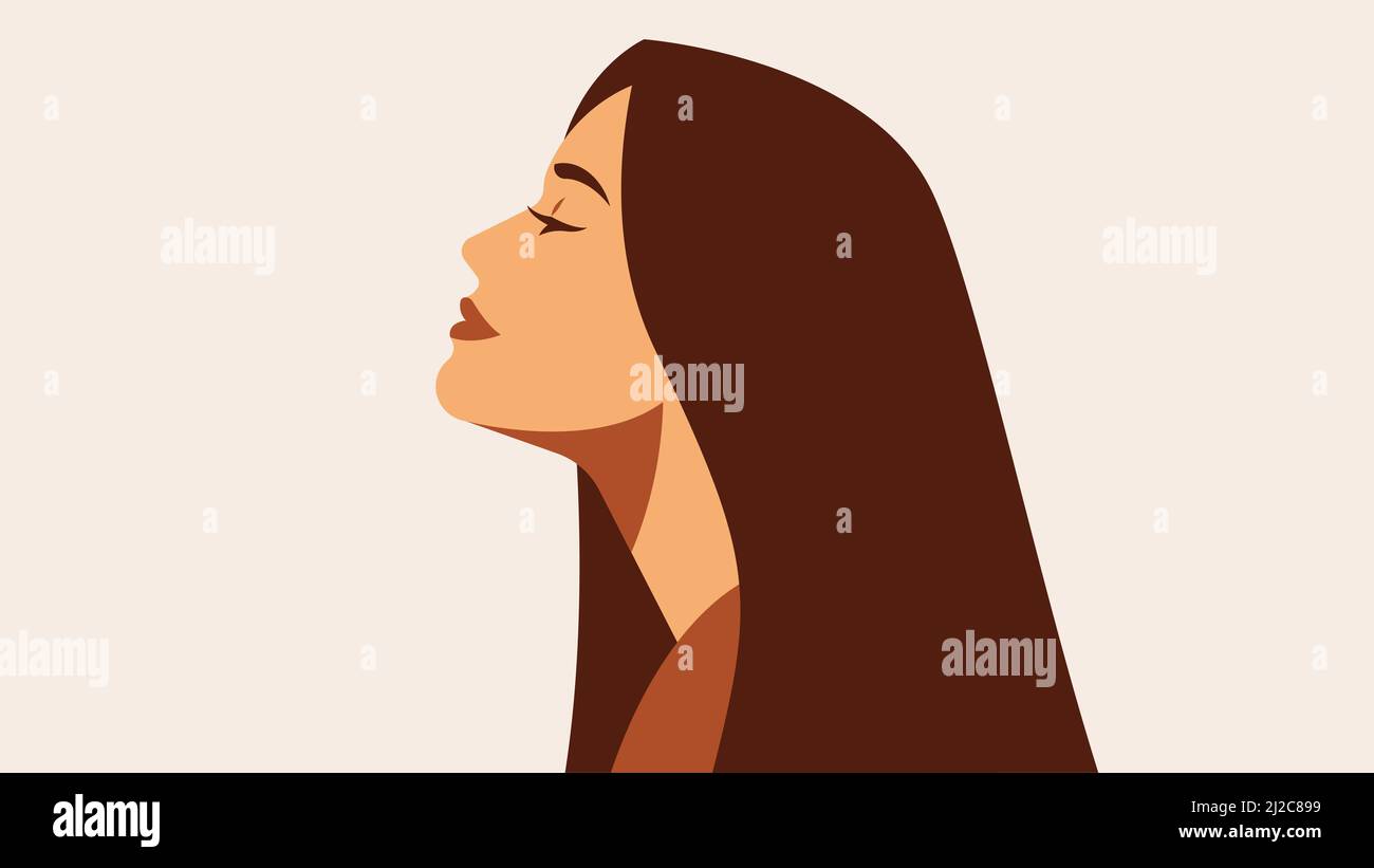 Woman Head And Shoulders Stock Vector Images Alamy