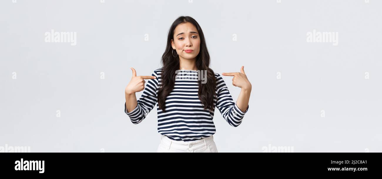 Lifestyle, beauty and fashion, people emotions concept. Confident young ...