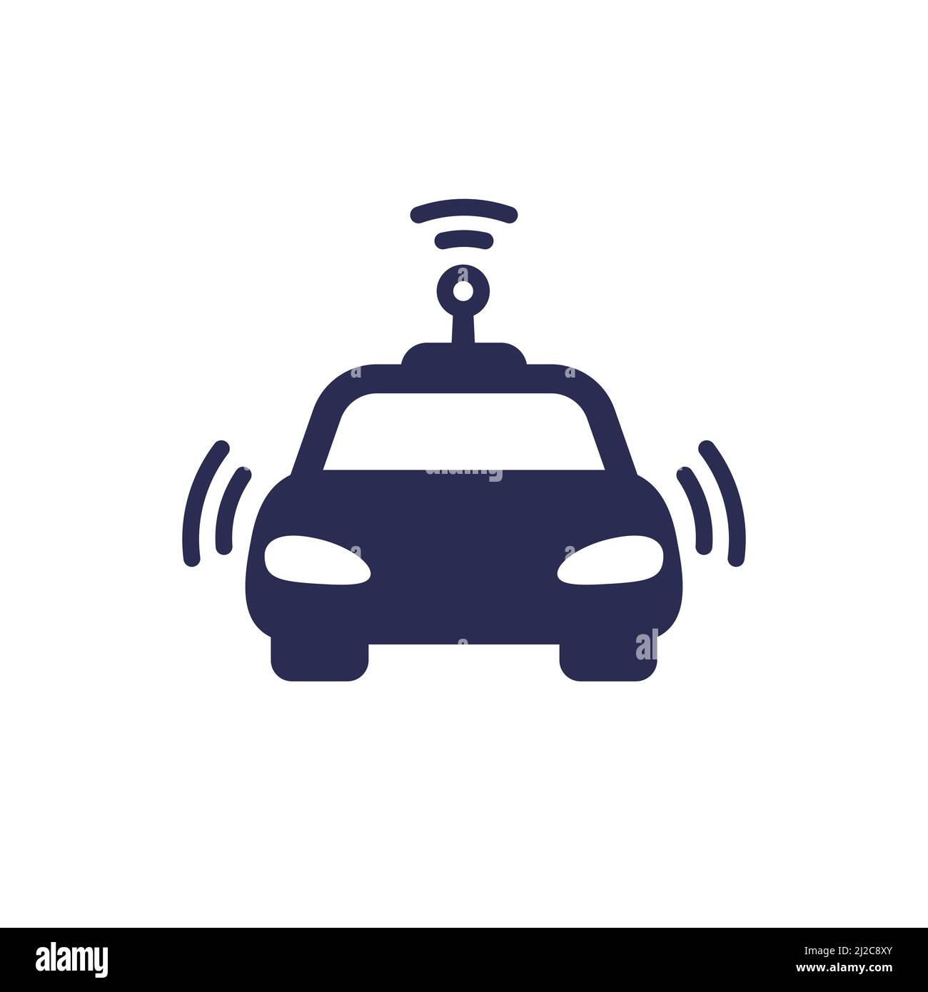 autonomous car, smart vehicle icon on white Stock Vector Image & Art ...