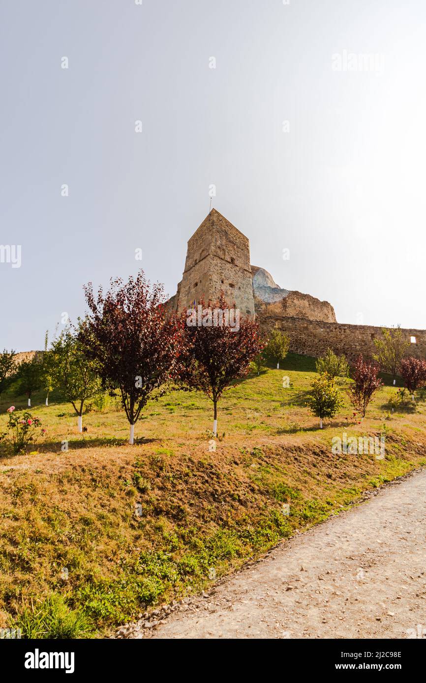 Famous Rupea fortress in Transylvania, Romania. Rupea Citadel (Cetatea ...