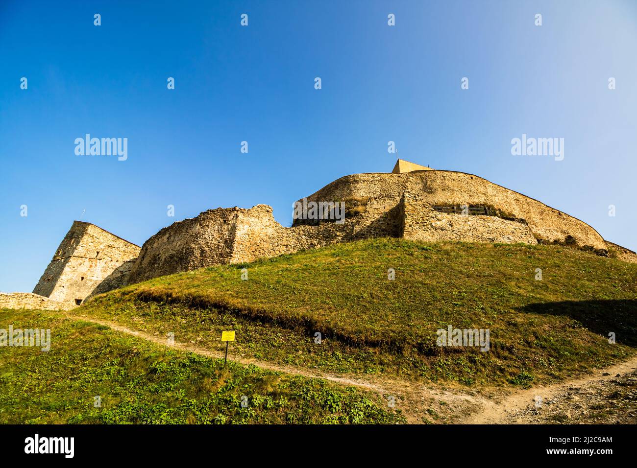 Famous Rupea fortress in Transylvania, Romania. Rupea Citadel (Cetatea ...